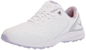 callaway women's coronado v2 sl golf shoe, white/pink, 8