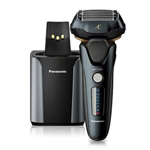 panasonic arc5 electric razor for men es-lv97-k + replacement outer foil wes9173p, 5 blade shaver and trimmer, shave sensor and multi flex pivoting head, black