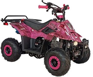 hhh atv 110cc atv quads youth atv gas atvs fully automatic 4 wheeler for kids atv 4 wheeler boulder 110b1 (pink color)