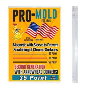 box(25) pro-mold 35 pt magnetic one-touch card holders holds sleeved card 2nd gen mh35sa