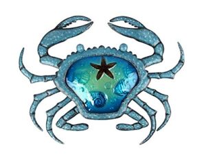 liffy metal crab wall art decor ocean wall hanging coastal wall sculptures beach theme wall decoration for indoor outdoor bathroom bedroom living room garden pool patio