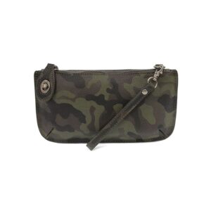 joy susan mini crossbody wristlet clutch (olive camo)