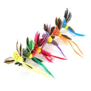 oeey 12 pcs artificial foam hummingbird feather bird figurine simulation feather bird ornaments for diy craft wedding decoration home garden party christmas tree embellishing metal clip