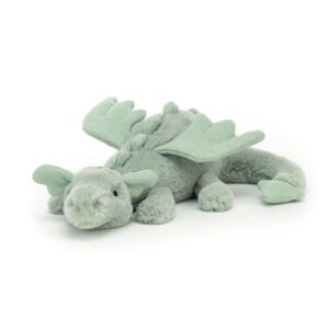 jellycat sage dragon stuffed animal, little 12 inches | mythical plush toy | classic children's gift