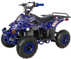 hhh atv boulder 110b1 gas 110cc atv for kids quads youth atv quad atvs fully automatic children 4 wheeler (blue spider color)