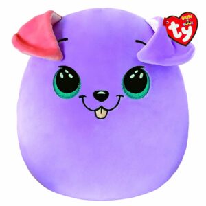 ty squish a boo bitsy - purple dog - 10"