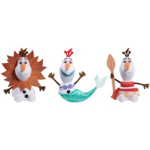 disney frozen olaf presents 3-piece plushie pack, small stuffed toys, officially licensed kids toys for ages 3 up, amazon exclusive