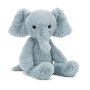 jellycat snugglet bobbie elly elephant stuffed animal, medium