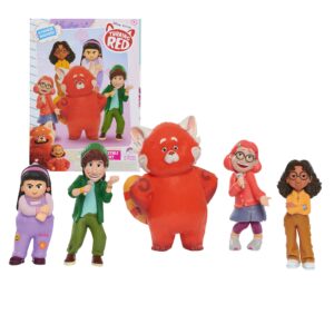 just play disney and pixar turning red 5-piece bff collectible figure set 3-inches high, officially licensed kids toys for ages 3 up