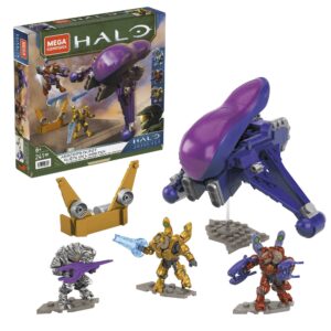 mega mattel halo arbiter's quest banshee vehicle halo infinite construction set,building toys for boys