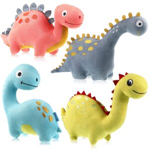 4 packs dinosaur stuffed animal cute dinosaur 9 inch dinosaur plush toys adorable soft dinosaur toy for kids baby birthday party favors