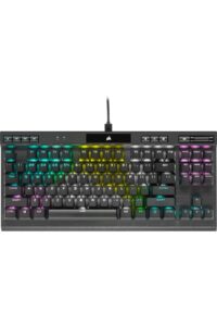 corsair k70 rgb rapidfire mechanical gaming keyboard - usb passthrough & media controls - fastest & linear - cherry mx speed - rgb led backlit (renewed)