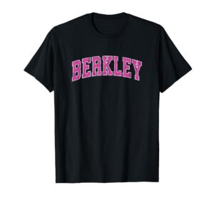 berkley michigan mi vintage sports design pink design t-shirt