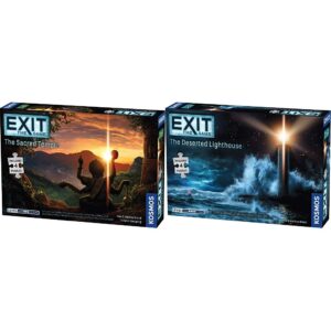 exit: the game 2-pack escape room bundle | season 5b| sacred temple, deserted lighthouse | with jigsaw puzzles | escape room game in a box | a kosmos game | an at-home experience | 1 to 4 players