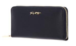 tommy hilfiger blue leather wallet