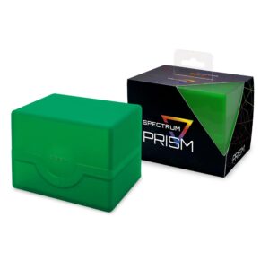 bcw spectrum prism deck case - viridian green - 1 ct | secure snap closure card deck case | fits 100 double-sleeved cards | trading card deck storage ideal for magic the gathering, pokemon, and more