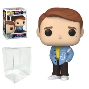 pop funko bundle - 1 happy days: richie vinyl figure with pet plastic box protecter