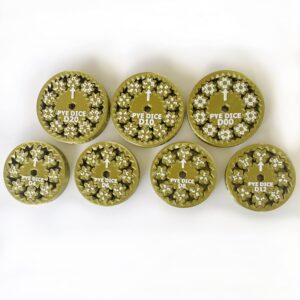 7-piece spin dice set: sage green