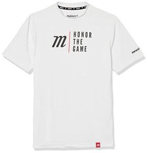 marucci youth honor the game performance tee white large