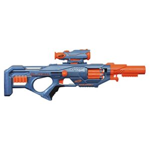 nerf elite 2.0 eaglepoint rd-8 blaster - 8-dart drum, detachable scope and barrel, 16 official elite darts, bolt action