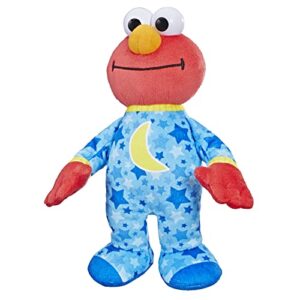 sesame street lullaby & goodnight elmo plush toy, singing and talking elmo stuffed animal for toddlers and preschoolers 18 months and up