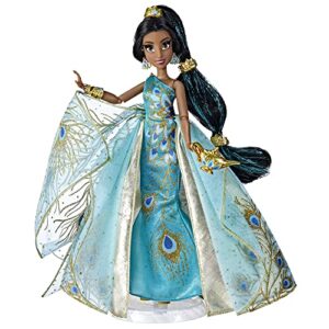 disney princess style series 30th anniversary jasmine fashion doll, deluxe collector doll with accessories, disney toy for kids 6 and up