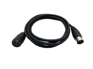 dafensoy midi cable, 6 pin din midi male to female extension adapter cord, for microphone recording, mixing, and more (1.5m/5ft)