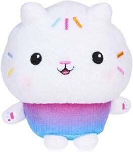 gabby's dollhouse, 7-inch cakey cat purr-ific plush toy, kids toys for ages 3 and up (new-cakey cat)