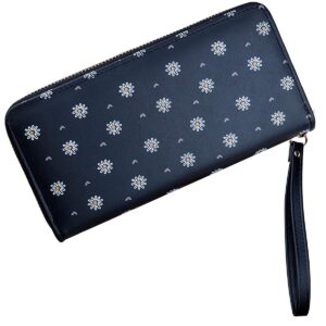 ladies wallets, pu leather long wallets, multi-card slot flower wallets, zipper pocket coin purses, new large-capacity wallets, exquisite gifts for girlfriends and colleagues