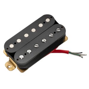 musiclily basic 52mm ceramic humbucker double coil bridge pickup for electric guitar, black