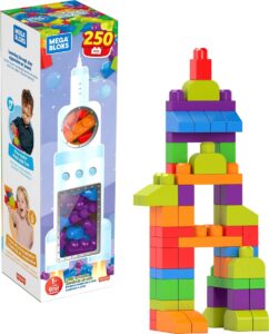 mega bloks fisher-price toddler building blocks toy set, build ‘n create with 250 pieces, ages 1+ years