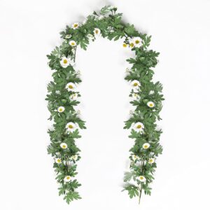 somyting artificial daisy garland decorative fake flower vine hanging 5.6ft silk flower greenery for home garden outdoor ceremony wedding arch floral decor