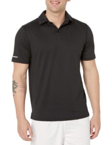 marucci mens marucci jack performance polo black shirt, black, large us