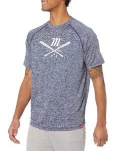 marucci men's crossover marled tee navy blue