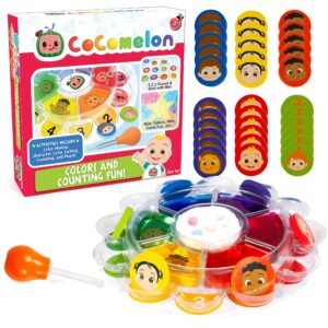 cocomelon color science kit - 5 kids science experiments of mixing, sorting and counting - color chemistry lab set for kids - educational learning stem science kits