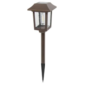 solar golden bronze outdoor integrated filament led path light (6-pack)