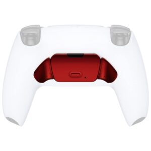 scarlet red replacement redesigned k1 k2 back button housing shell for ps5 controller extremerate rise remap kit - controller & rise remap board not included