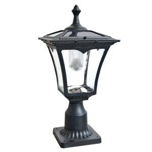 kaikea european solar outdoor post light fixture aluminum with glass outdoor post lamps for house pillar light backyard outside deck garage yard garden driveway led home patio post lamps