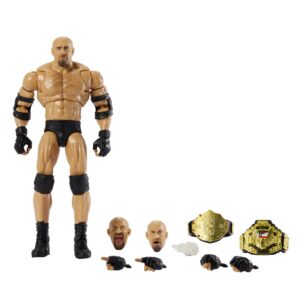 mattel wwe ultimate edition fan takeover action figure, goldberg collectible set with interchangeable accessories like extra heads & swappable hands