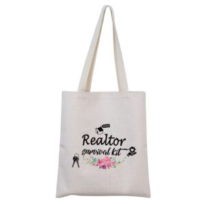 tsotmo real estate agent canvas tote bag gifts realtors gift realtor tumbler gift realtor survival kit canvas tote bag real estate gifts (realtor canvas)