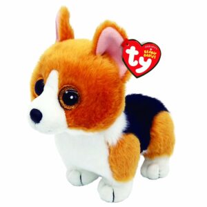 ty beanie boos colin corgi 6" - beanie baby soft plush toy - collectible cuddly stuffed teddy