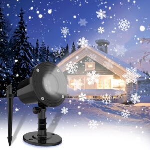 christmas projector lights outdoor snowflake projector lights indoor led snowfall projector lights for holiday ip65 waterproof snowflake lights for halloween party home garden decoration