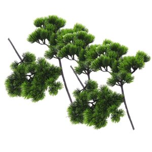 artificial pine needles pine branches green leaves spray fake greenery for garland wreath christmas embellishing garden wedding home outdoors decorations (5)