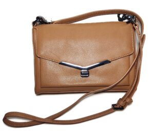 botkier new york valentina crossbody handbag, cognac