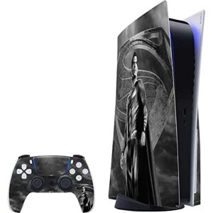 skinit decal gaming skin compatible with ps5 console and controller - officially licensed warner bros superman justice league design