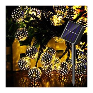 xiaobei solar string lights, moroccan ball shape, 5m 20led earth fairy lights, lantern christmas lights, outdoor garden patio home decoration