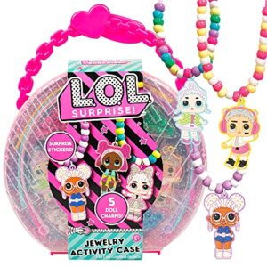 l.o.l. surprise! jewelry activity case, create your own lol surprise jewelry, bead kit great for travel and on-the-go, 100+ custom accessories, diy jewelry kit for kids ages 5, 6, 7, 8, 9