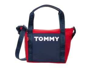 tommy hilfiger jordana ii-crossbody-smooth nylon primary red one size