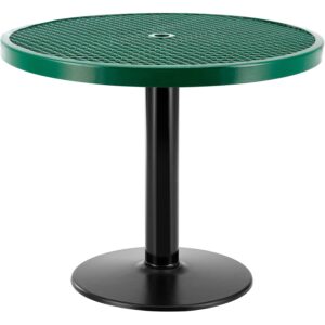 global industrial 36" round outdoor cafe table with pedestal base, 29" h, green