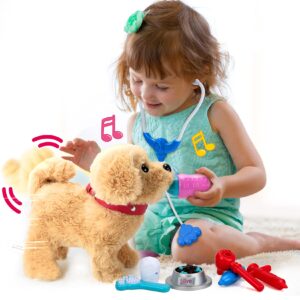 koonie toy dog, singing, walking, barking, tail wagging, plush interactive toy for 2-5 years kids